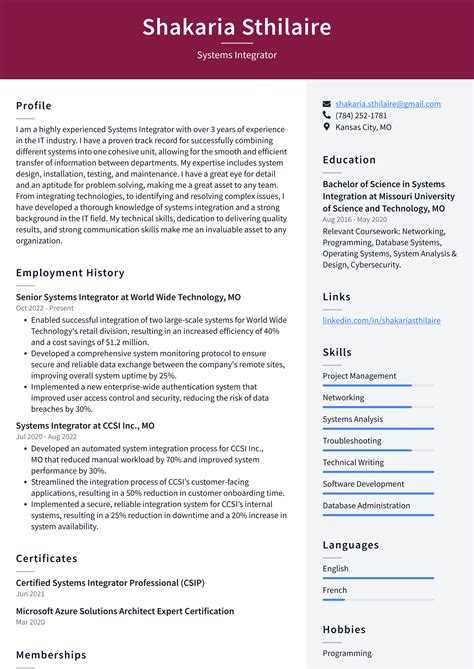 Apple Systems Integrator Resume Examples Resumecat