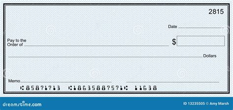 Blank Check With False Numbers Stock Illustration CartoonDealer Com 64965331