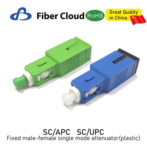 Sc Upc Apc 2 15db Single Mode Male And Female Optical Connector Terminals Fiber Optic Attenuator