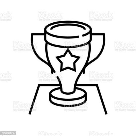 스타 컵 선 아이콘 컨셉 기호 윤곽선 벡터 일러스트레이션 선형 기호 개체 그룹에 대한 스톡 벡터 아트 및 기타 이미지 개체 그룹 경쟁 날씨 Istock