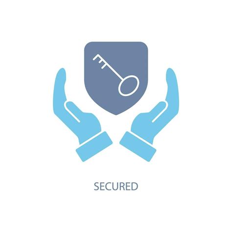 Secured Concept Line Icon Simple Element Illustration Secured Concept