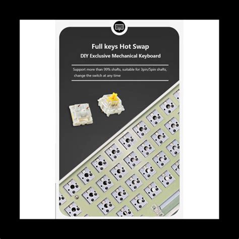 GKS68 Portable Hot Swap RGB Mechanical Keyboard Kit Gaming Keyboard 68 Keys Wired Cable Hot Swap