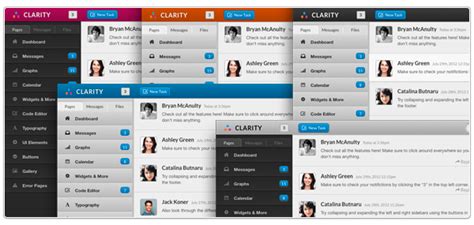 Clarity A Responsive Web Application Template Behance