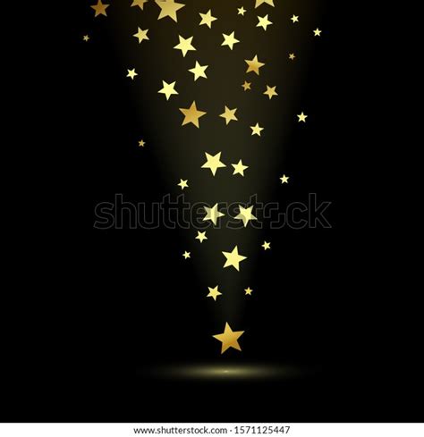 Gold Star Background Falling Golden Stars Stock Illustration Shutterstock