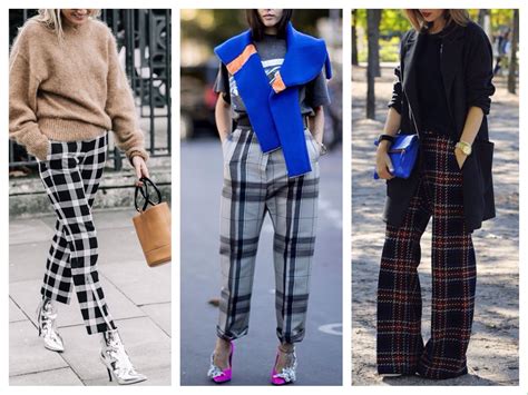 Брюки в клетку - с чем носить различные модели, фото образов