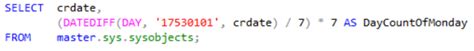 Iso Week Number Calculation Sqltopia