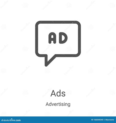 Ads Icon Vector From Advertising Collection Thin Line Ads Outline Icon Vector Illustration
