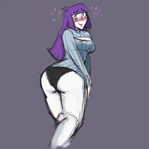 Rule 34 1girls Ass Blush Lila Spooky Month Milf Mother Panties Purple Hair Solo Spooky Month