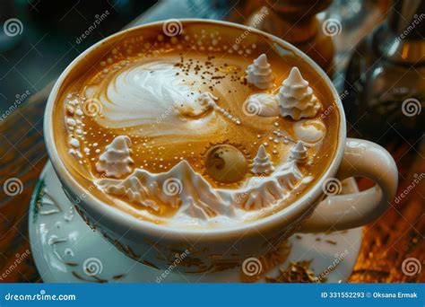 Magical Latte Art Cappuccino Coffee Foam Drink Design Beautiful