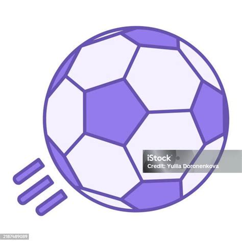 컬러 축구 공 아이콘입니다 벡터 일러스트 레이 션 비행 축구 공 스포츠 컨셉 Championship에 대한 스톡 벡터 아트 및 기타 이미지 Championship 경기