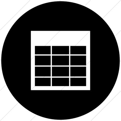 Database Table Icon At Getdrawings Free Download