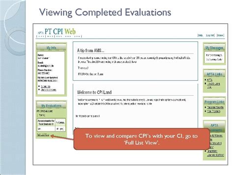 Getting Started In Pt Cpi Web A Student