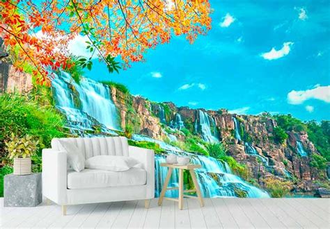 Buy Waterfall Wallpaper For Wall Online In India Magic Decor