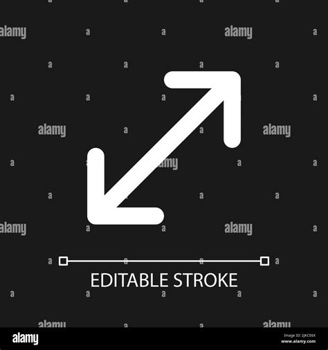 Enlarge Pixel Perfect White Linear Ui Icon For Dark Theme Stock Vector Image And Art Alamy