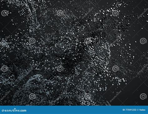 Abstract 3d Rendering Of Flying Particles Stock Illustration Illustration Of Pixel Glow