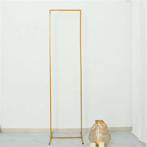 Slim Gold Metal Rectangular Backdrop Stand 65ft Efavormart