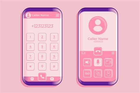 Free Vector Gradient Phone Call Screen Interface Illustration