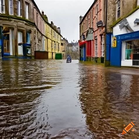 A Flood Wiping Out A Town On Craiyon