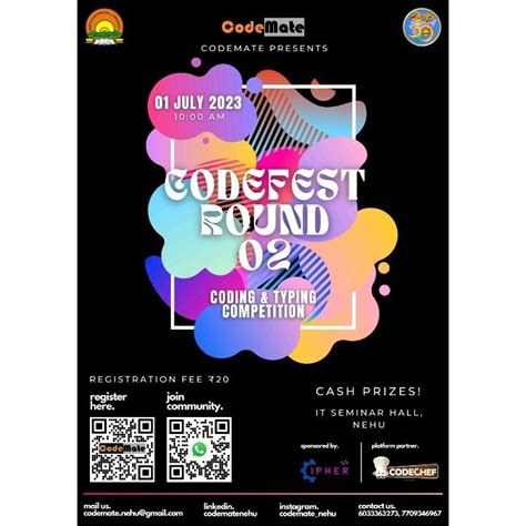 Codemate Club Nehu Shillong On Linkedin Calling All Coders And Typists 💥 Codefest Round 02