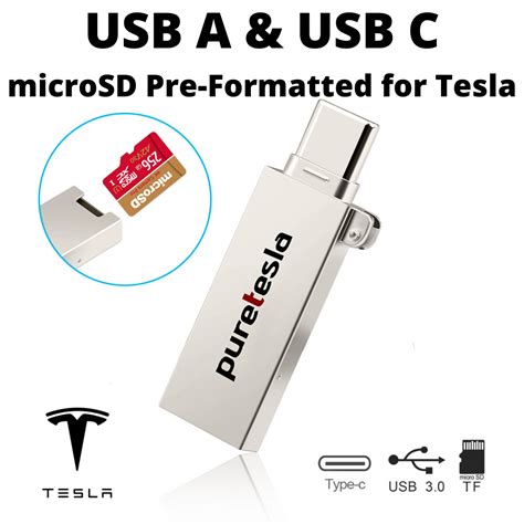TeslaCam USB Package USB MicroSD Configured For Tesla