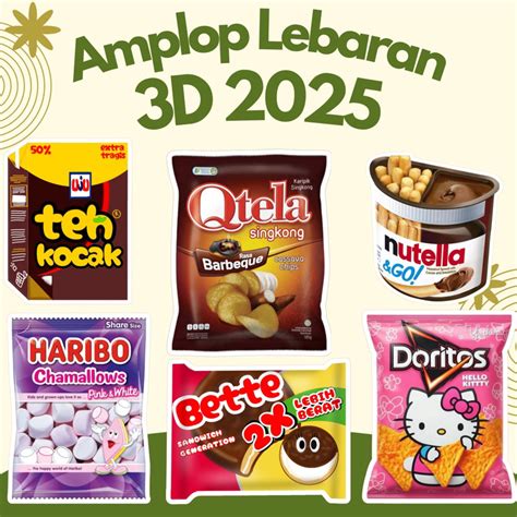 Latest Snack Model 3d Eid Envelope Viral 2025 Eid Envelope Shopee