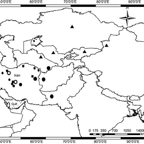 Distribution Map Of Three Subspecies Of The Small Five Toed Jerboa In Download Scientific