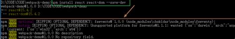 Npm Install React React Dom Save Dev There Is No Introduced