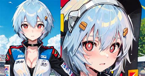 Rei Ayanami Ai Generated Ayanami Rei レースクイーン 汗 March 25th 2023