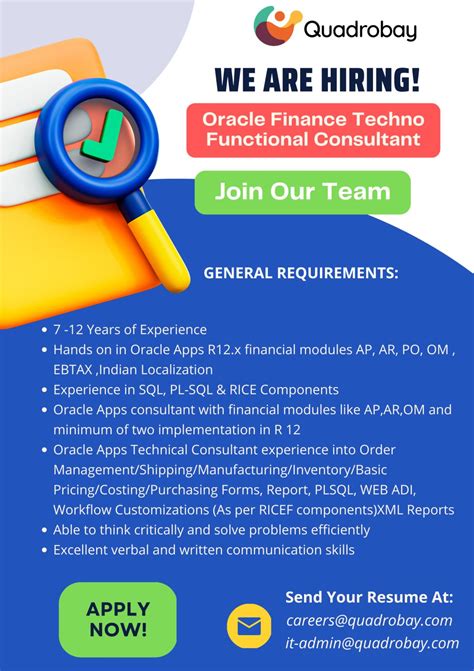 Quadrobay Technologies Pvt Ltd On Linkedin Hiring Quadrobay Oracle