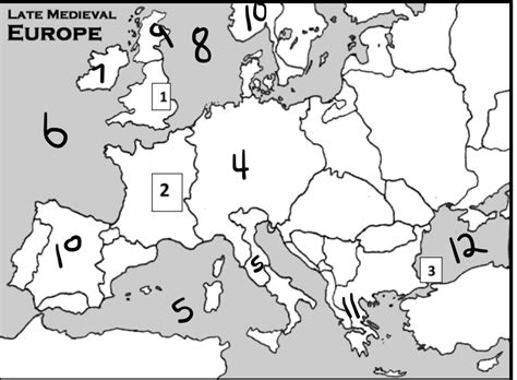 Middle Ages Geography Europe Middle Ages Map Diagram Quizlet