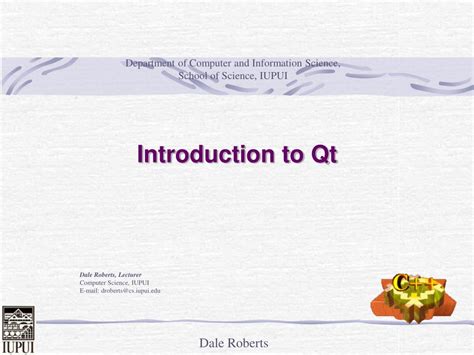 PPT Introduction To Qt PowerPoint Presentation Free Download ID