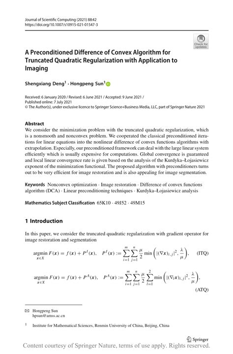 A Preconditioned Difference Of Convex Algorithm For Truncated Quadratic
