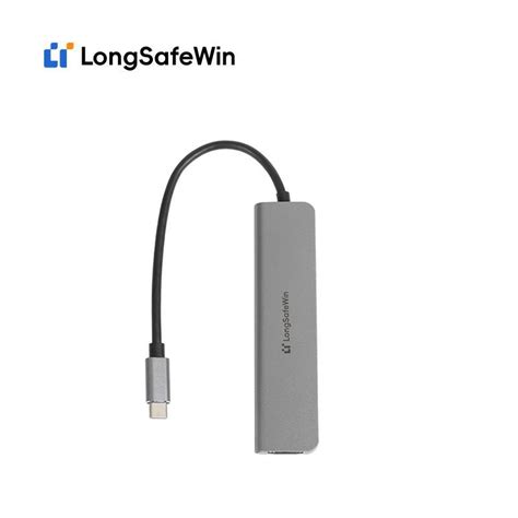 2 Ports Usb3 0 6 In 1 Hub Type C To Hdmi 5gbps Portable Compact With Cable Multiport Dock