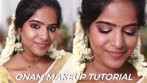 Onam Makeup Tutorial On Dusky Skin Tamil Makeup Tutorial Youtube