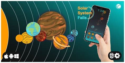 Solar System Falls Html5 • Construct Game Codemarket