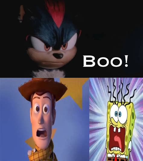 Shadow Scares Woody And Spongebob By Thestarwarsmoviefan On Deviantart