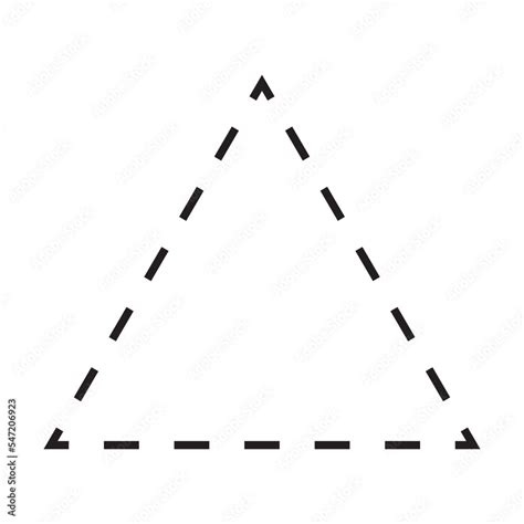 Triangle Shape Dashed Icon Vector Symbol For Creative Graphic Design Ui Element In A Pictogram