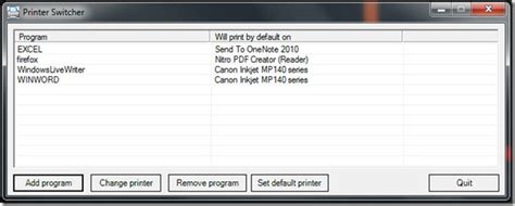 Change Default Printer For Different Print Jobs