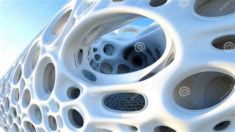 Futuristic Architectural Design With Organic Flowing Shapes And Large Circular Openings Ai