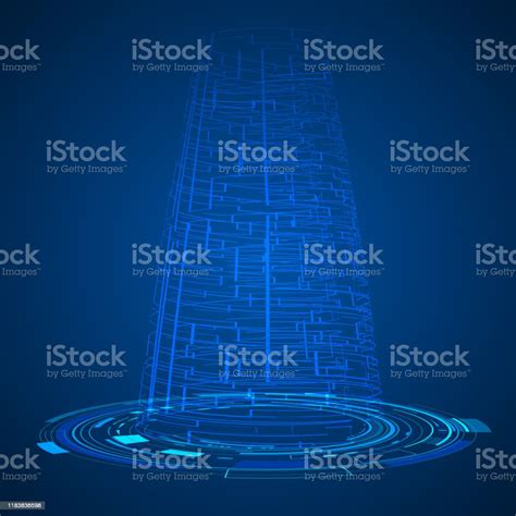 디지털 미래 기술 배경 벡터 그림입니다 글로벌 아이소메트릭 생태계 추상적인 사이버 공간 네트워크 혁신 설계 Iot 스마트 홈 연결 사물의 웹 인터넷 템플릿 0명에 대한 스톡