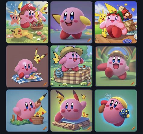 Kirby Having A Picnic With Pikachu And Mario By Raptorman25 On Deviantart