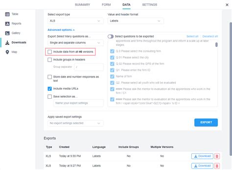 Unable To Download Data Using Xls Format Data Management