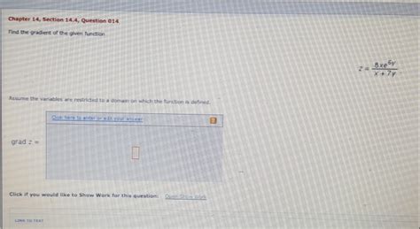 Solved Chapter 14 Section 14 4 Question 014 Find The Chegg Com