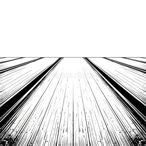 Dynamic Black And White Abstract Illustration With Streaking Lines