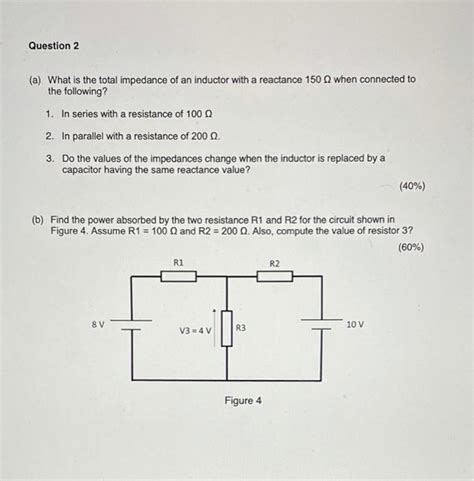 Solved Question A What Is The Total Impedance Of An Chegg
