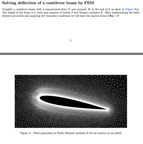 Solved Solving Deflection Of A Cantilever Beam By Fem