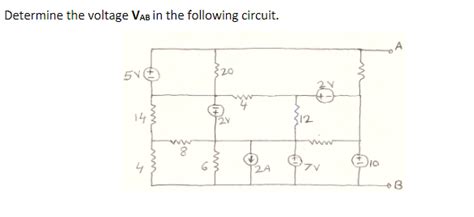 Solved Determine The Voltage VAB In The Following Circuit Chegg