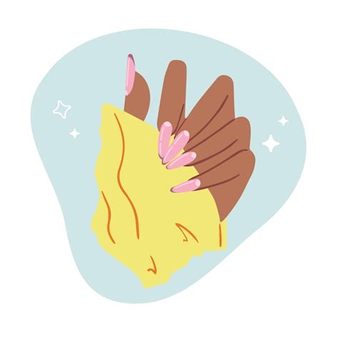 Premium Vector Female Hand With Colored Manicured Nails Nails Design