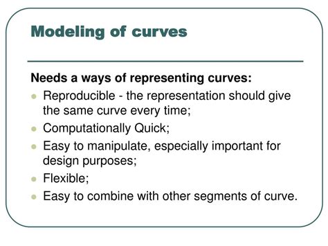 PPT Modeling Of Curves PowerPoint Presentation Free Download ID