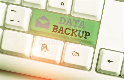 Handwriting Text Data Backup Concept Meaning Copy Of Important Data